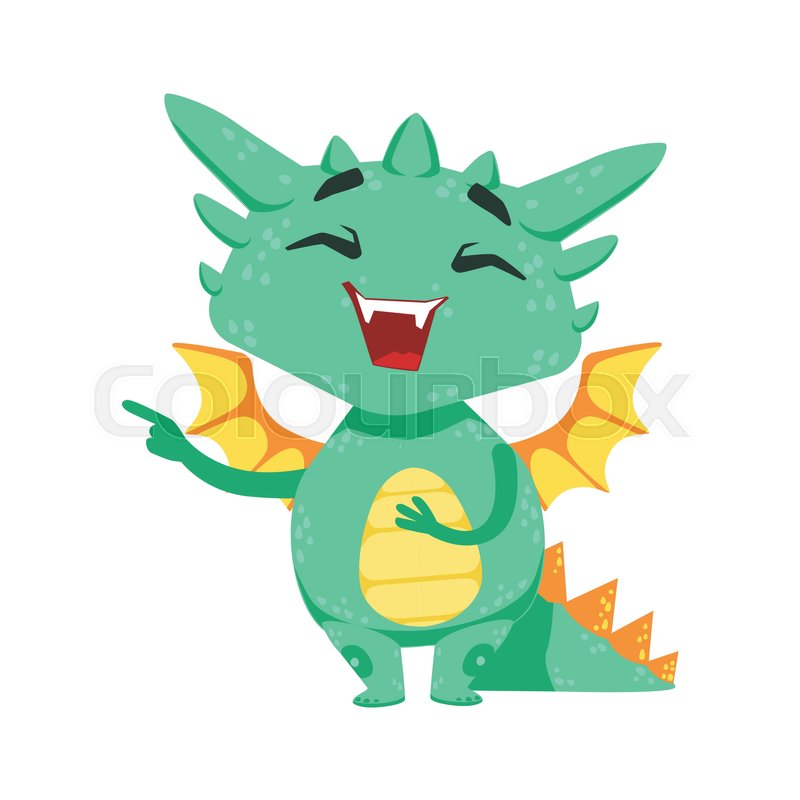 Little Anime Style Baby Dragon ... | Stock vector | Colourbox