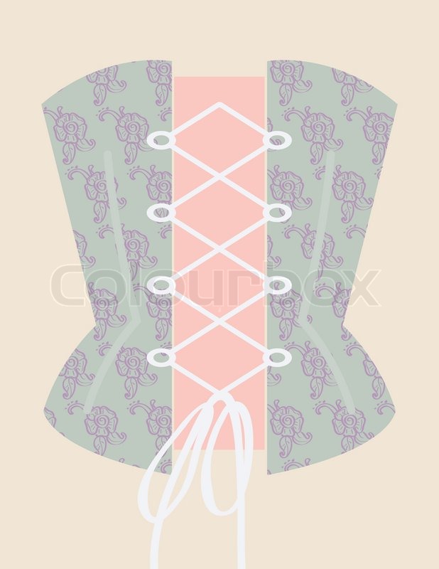 Corset with ribbon | Stock vector | Colourbox