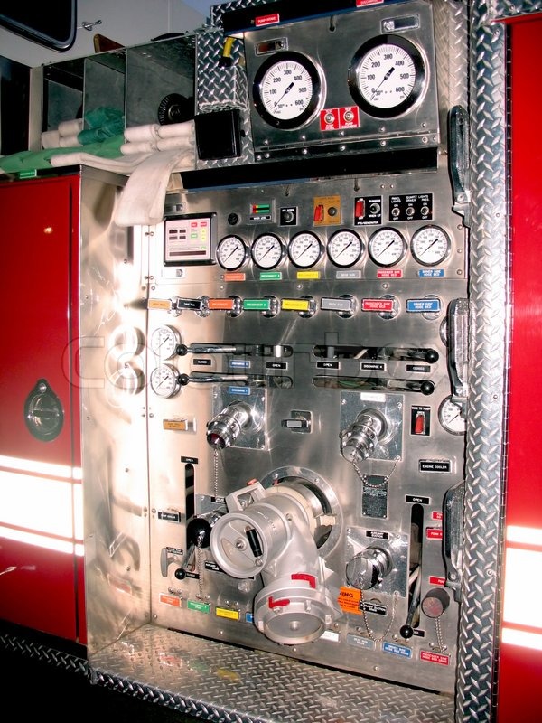 The side control panel of a modern fire ... | Stock image | Colourbox