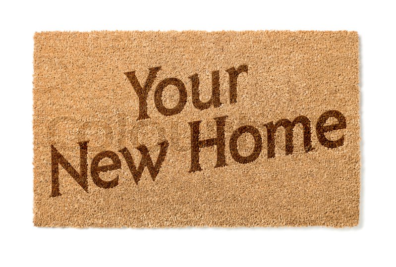 Your New Home Welcome Mat Isolated On A ... | Stock image | Colourbox