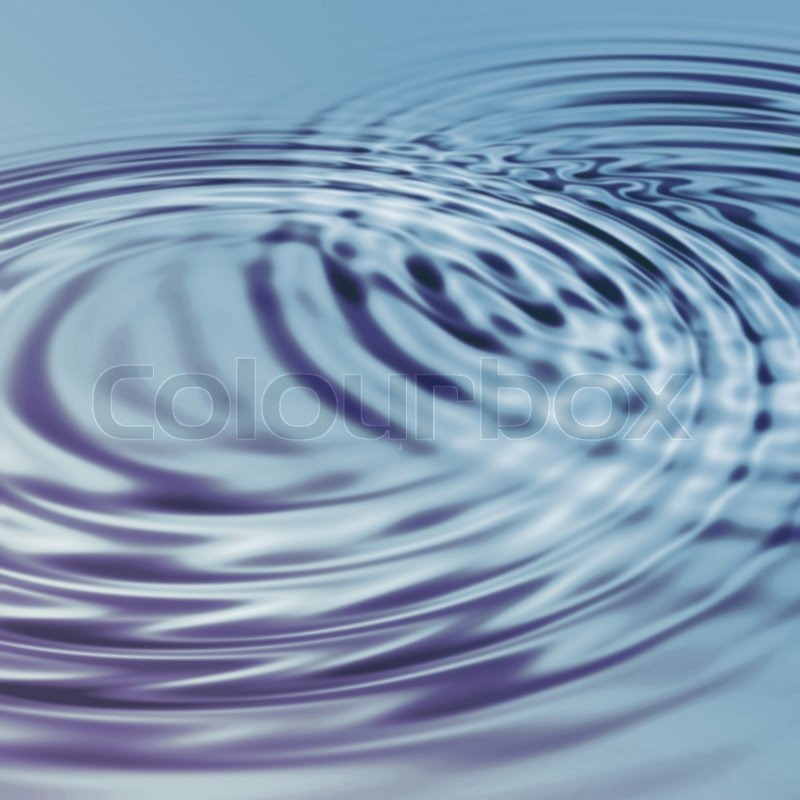 Blue water background with circular ... | Stock image | Colourbox