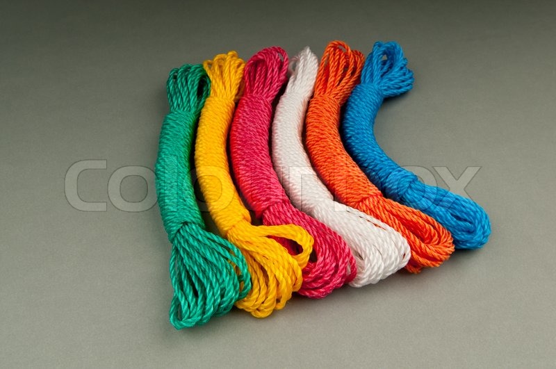 Colourful rope isolated on ... | Stock image | Colourbox