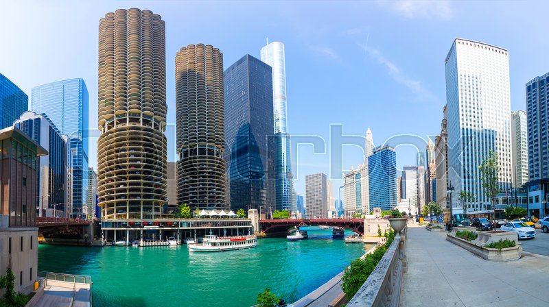 Chicago Illinois USA. Landscape of ... | Stock image | Colourbox