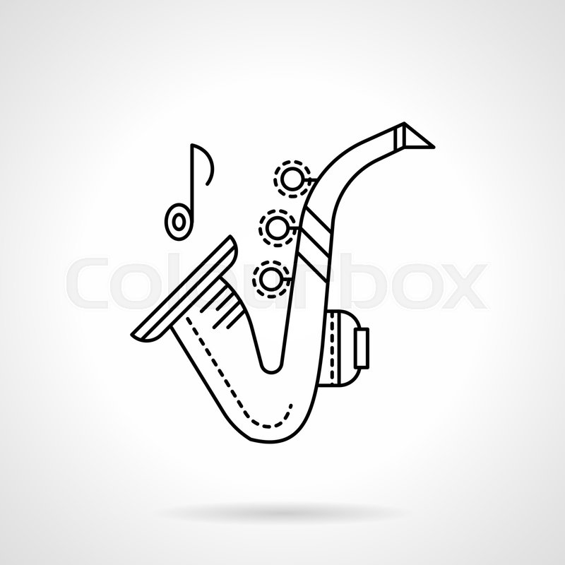 Symbol of sax or saxophone and one ... | Stock vector | Colourbox