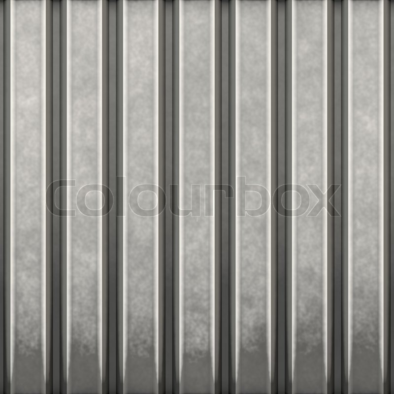 Some corrugated metal / building material with vertical ridges - a ...