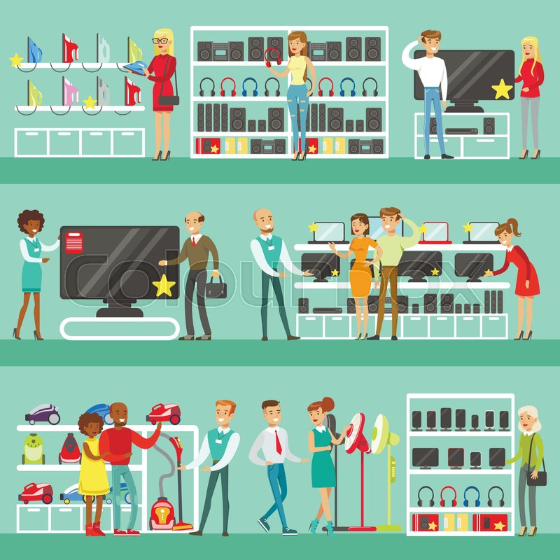 Cartoon Electronic Store