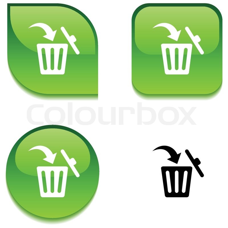 Delete Glossy Vibrant Web Buttons Stock Vector Colourbox 