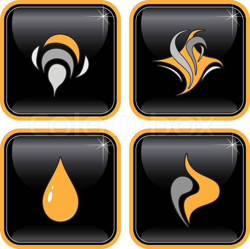 Vector abstract internet icon Orange ... | Stock vector | Colourbox