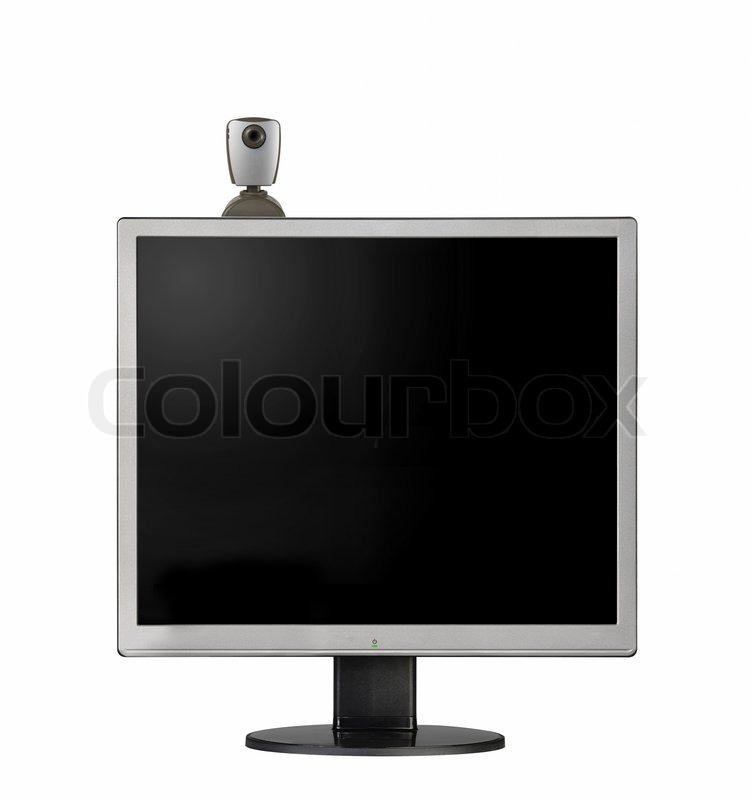 Web camera on monitor | Stock image | Colourbox