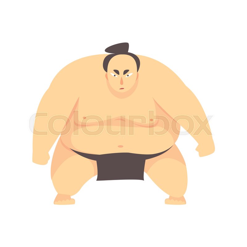 Japanese Fat Sumo Martial Arts ... | Stock vector | Colourbox
