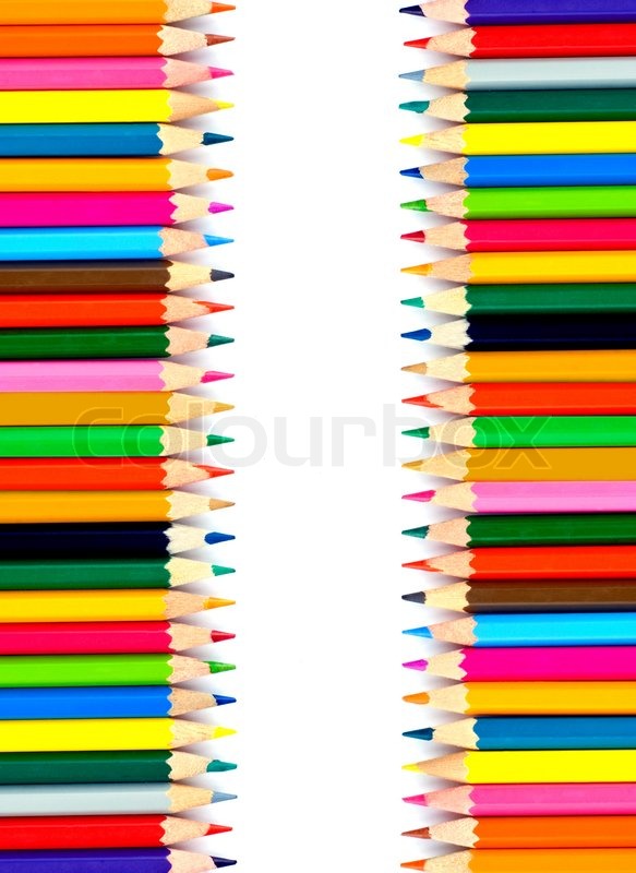 Buntstift auf weißem Hintergrund | Stock Bild | Colourbox