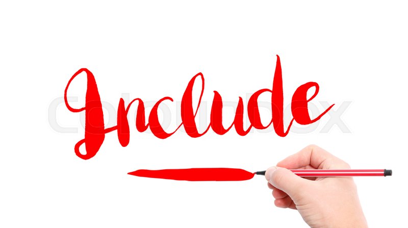 The verb include written on a white ... | Stock image | Colourbox