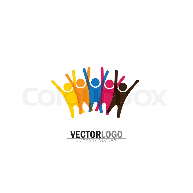 Friendship and bonding vector logo ... | Stock vector | Colourbox