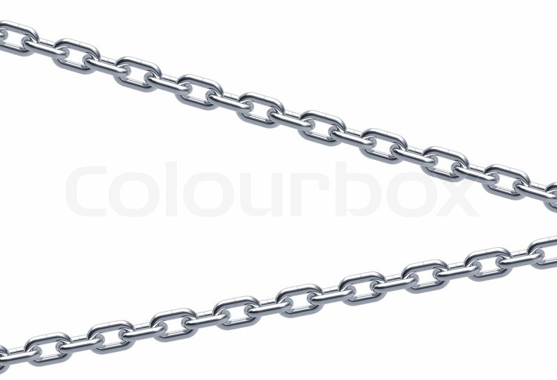Two Chains isolated on a white ... | Stock image | Colourbox