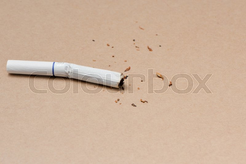 Used cigarette, nicotine in cigarette | Stock image | Colourbox