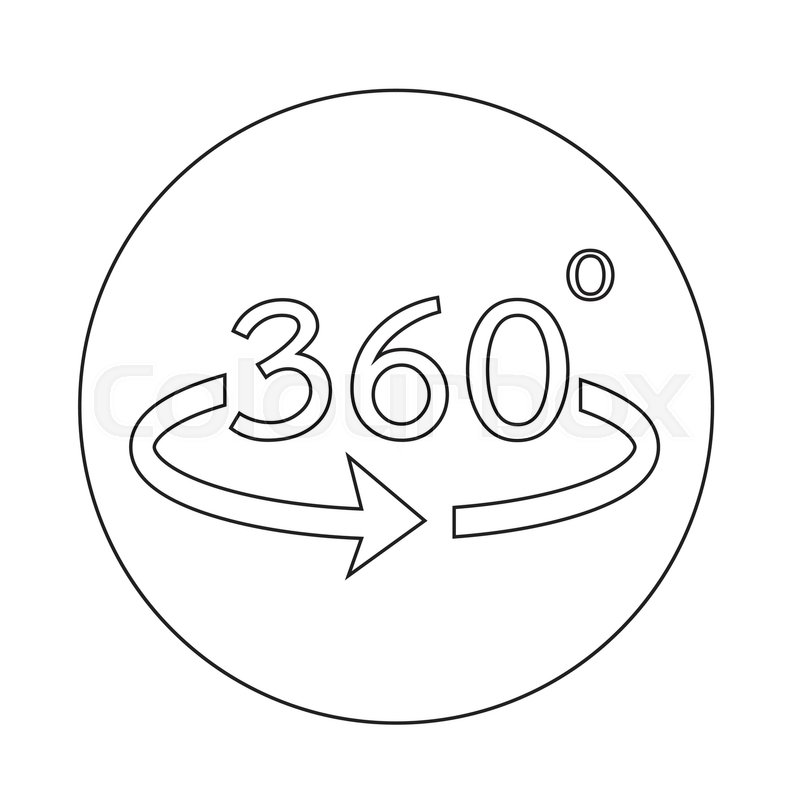 Angle 360 degrees icon | Stock vector | Colourbox