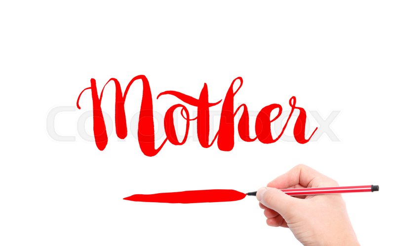 The word of Mother written by hand on a ... | Stock image | Colourbox