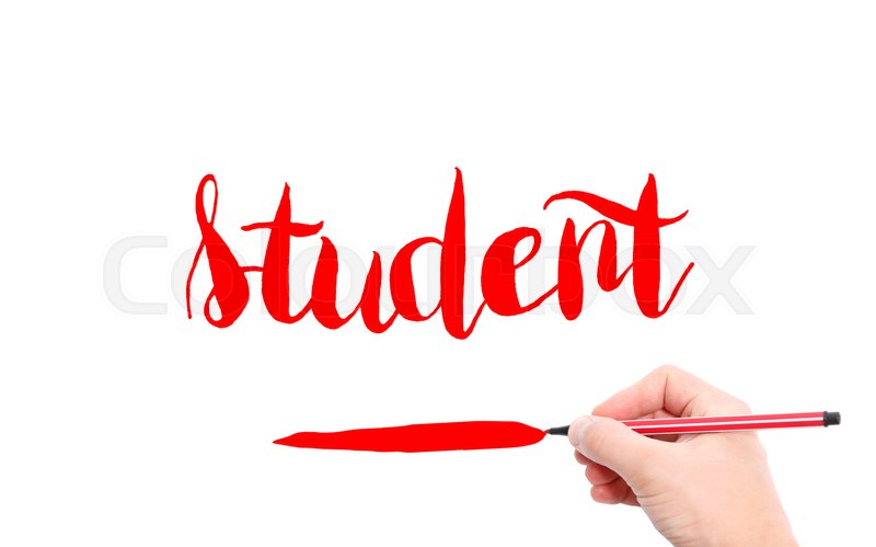 The word of Student written by hand on ... | Stock image | Colourbox