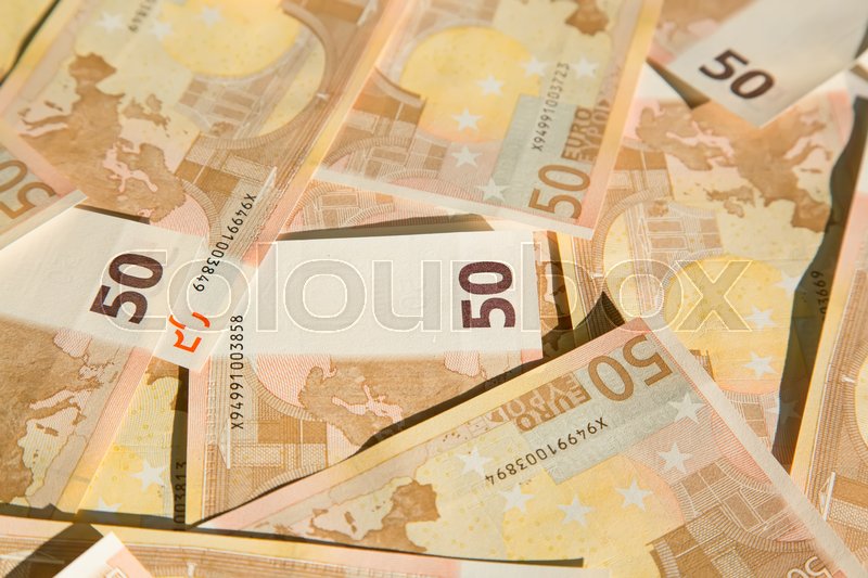 Closeup of the 50 euro banknotes | Stock image | Colourbox