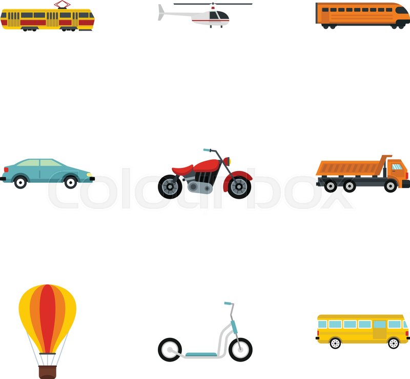 Transportation facilities icons set. ... | Stock vector | Colourbox