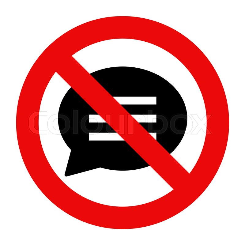 No talking sign. No speaking symbol ... | Stock vector | Colourbox