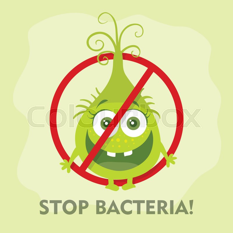 Stop bacteria cartoon vector ... | Stock vector | Colourbox