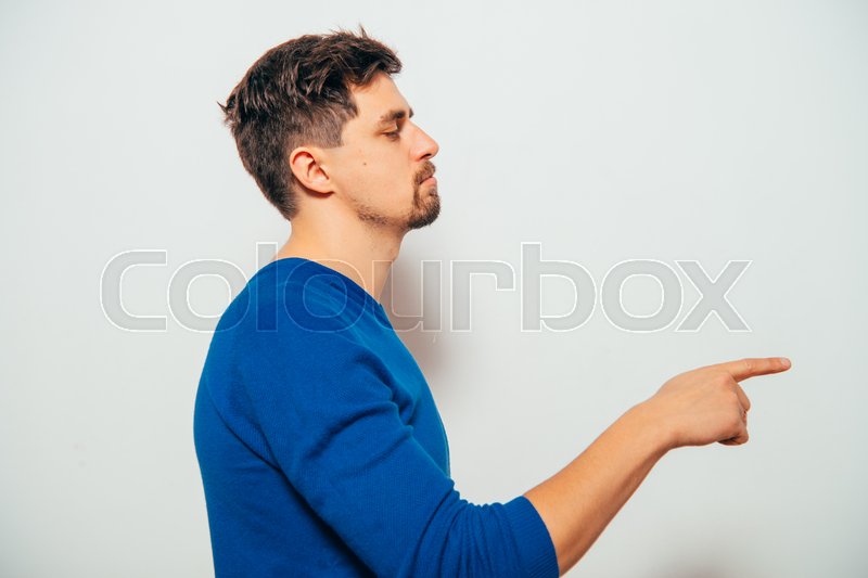 showing the index finger | Stock image | Colourbox