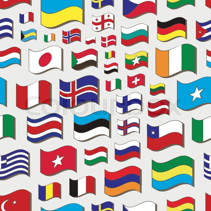 Set of world flags pattern. Vector ... | Stock vector | Colourbox