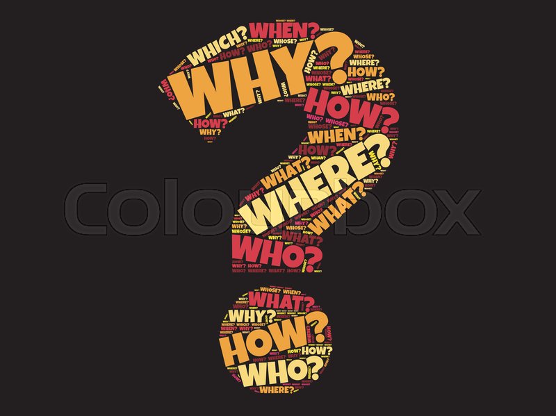 Question mark, Question words concept ... | Stock vector | Colourbox