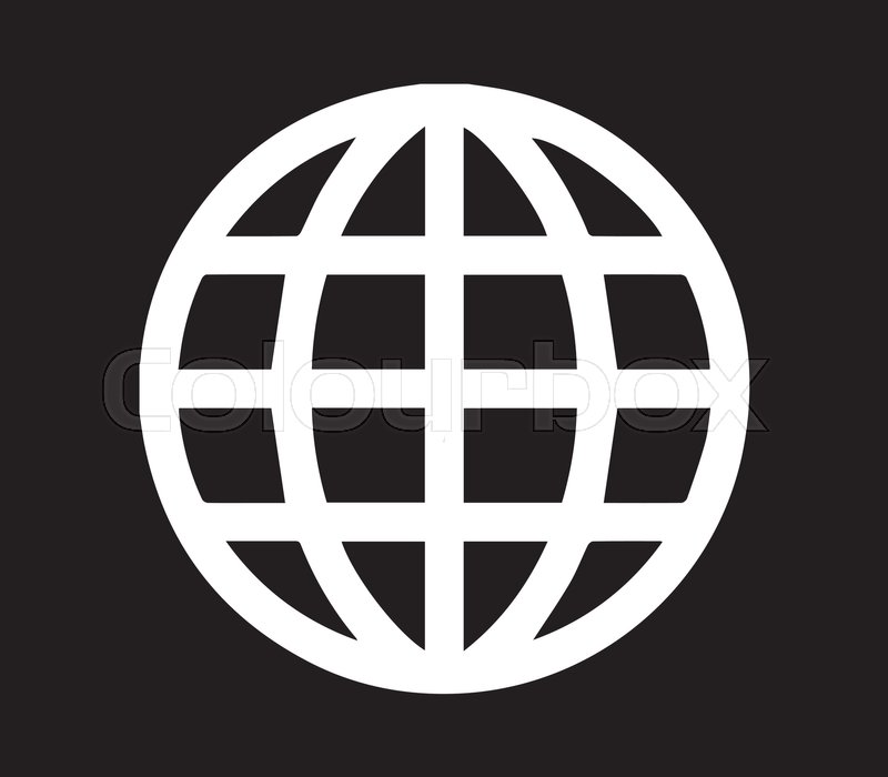 Black world icon design. | Stock vector | Colourbox