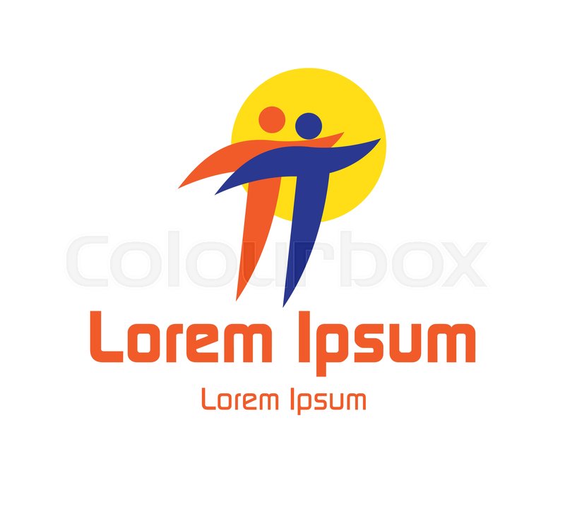 Logo concept with two person. EPS 8 ... | Stock vector | Colourbox