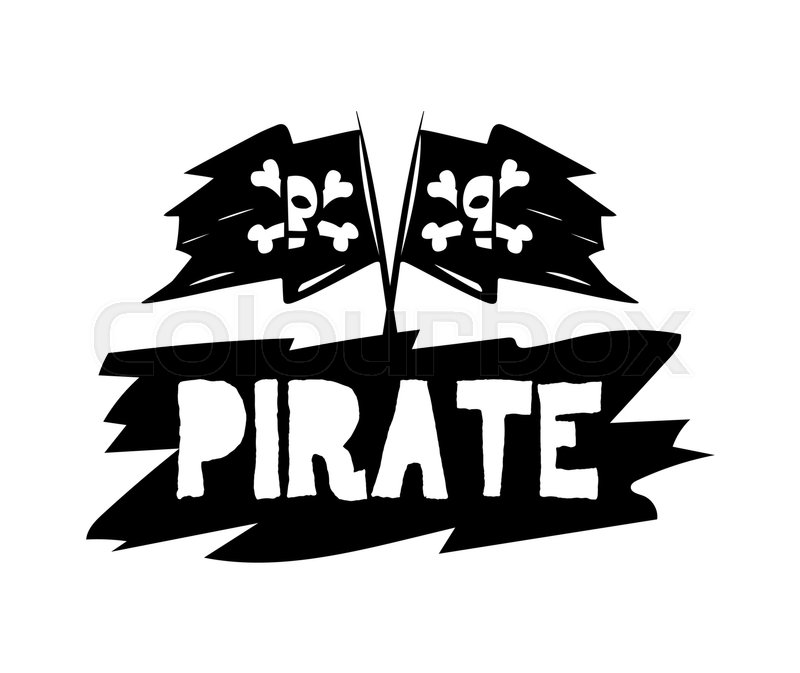 Pirate Flag and Logo Design Concept. | Stock vector | Colourbox