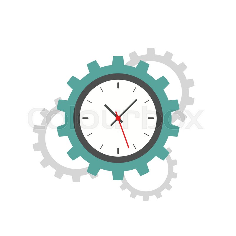 Clock Gear Vector