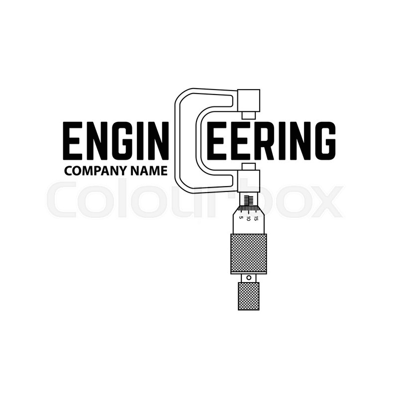 Engineering Company Logo Template on ... | Stock vector | Colourbox