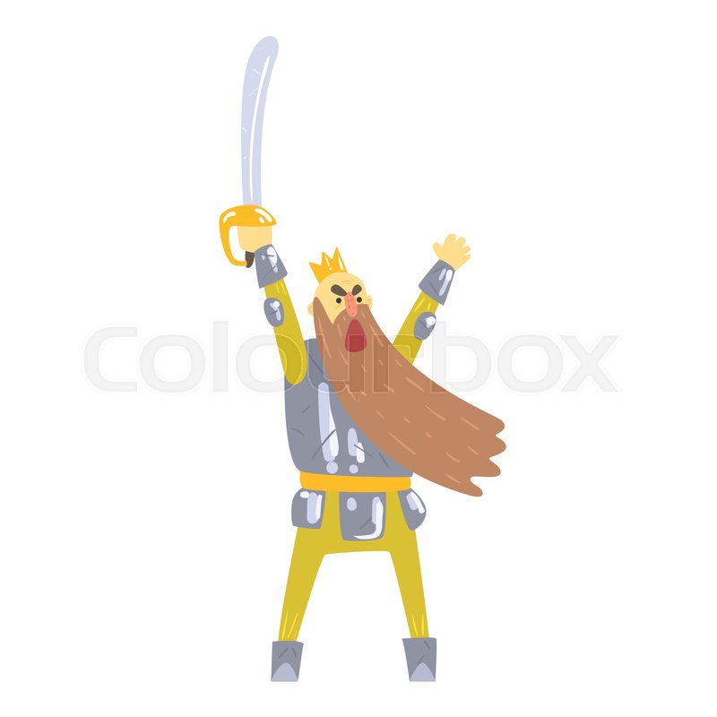 Cartoon Warrior With Sword