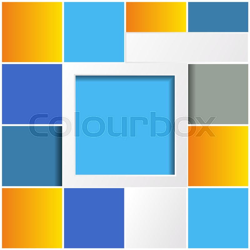 Infographic vector blue and yellow ... | Stock vector | Colourbox