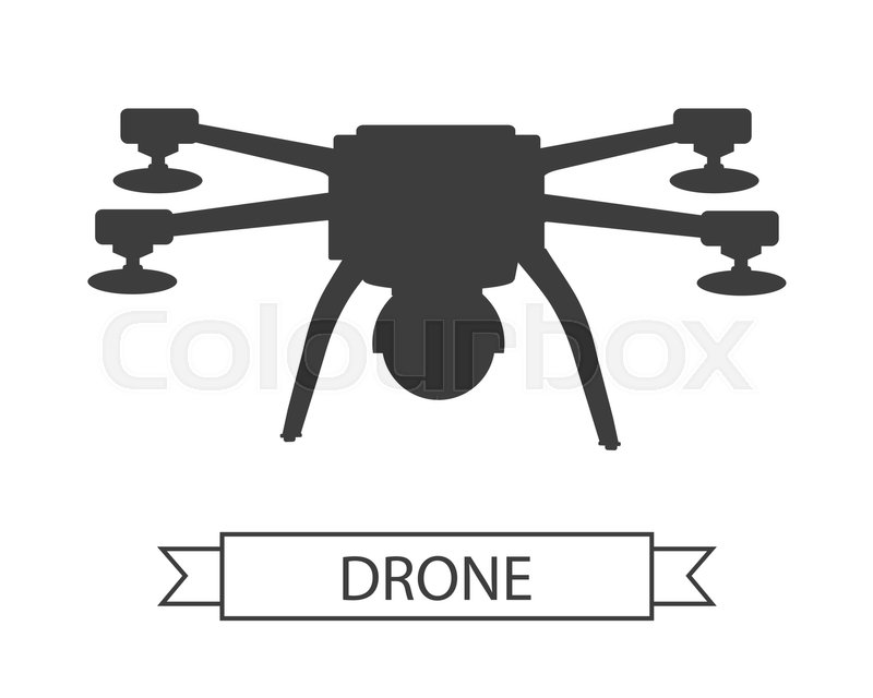Drone icon isolated on white. Unmanned aerial vehicle or unmanned ...