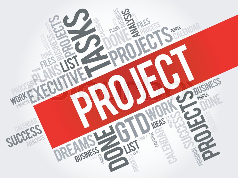 PROJECT word cloud collage, business ... | Stock vector | Colourbox