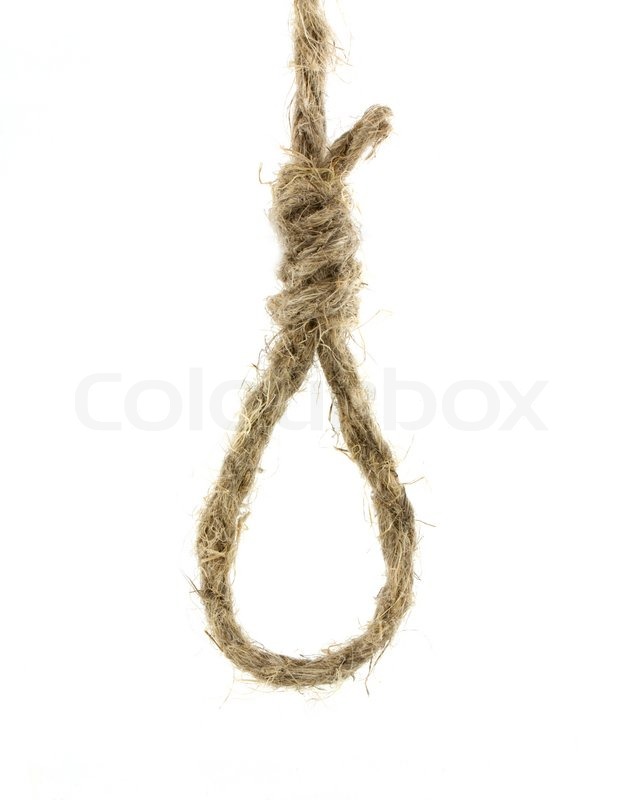 Rope gallows isolated on white ... | Stock image | Colourbox