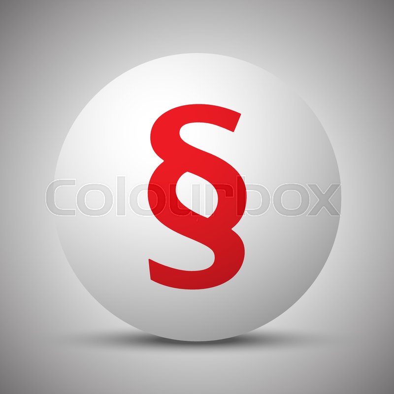 Red Paragraph icon on white sphere | Stock vector | Colourbox