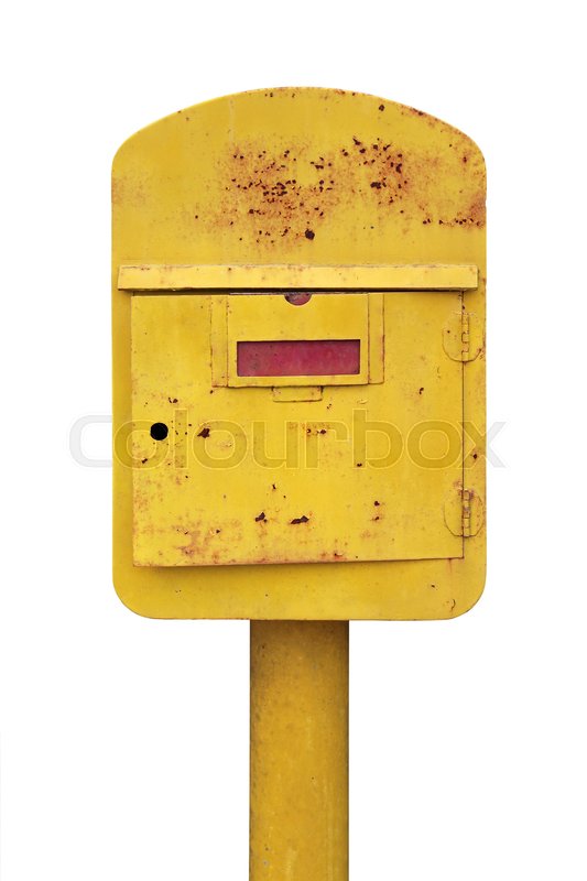 Old yellow mailbox | Stock Photo | Colourbox