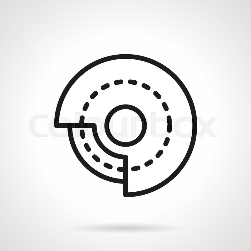 Abstract symbol of grinding stone for ... | Stock vector | Colourbox