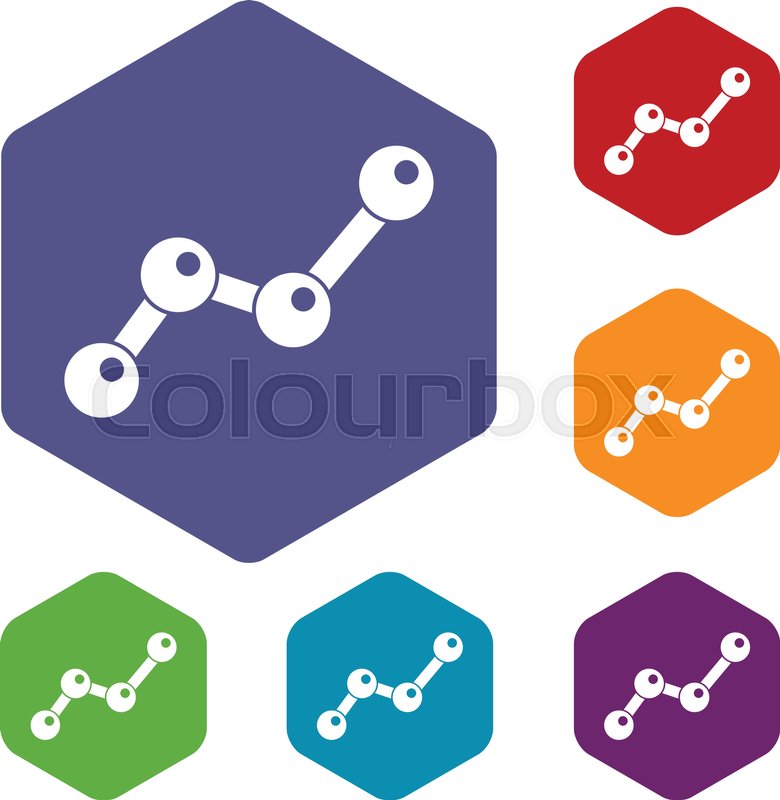 Chart statistics line icons set ... | Stock Vector | Colourbox