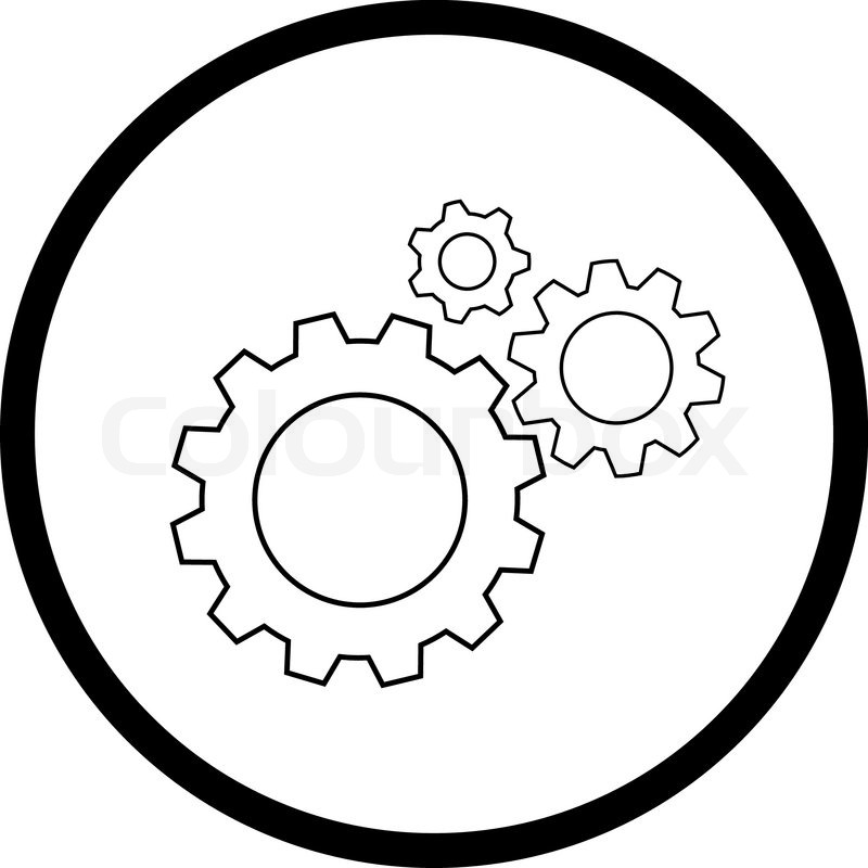 Vector-Symbol von Zahnrädern | Stock-Vektor | Colourbox