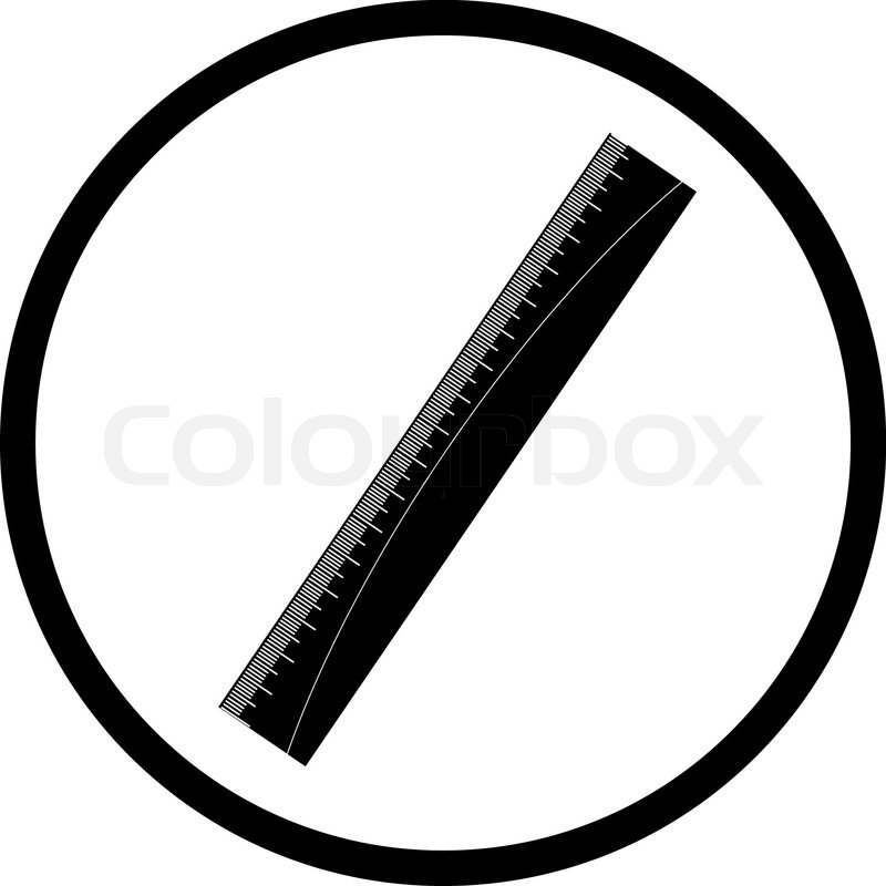 Vektor ikon af lineal | Stock vektor | Colourbox