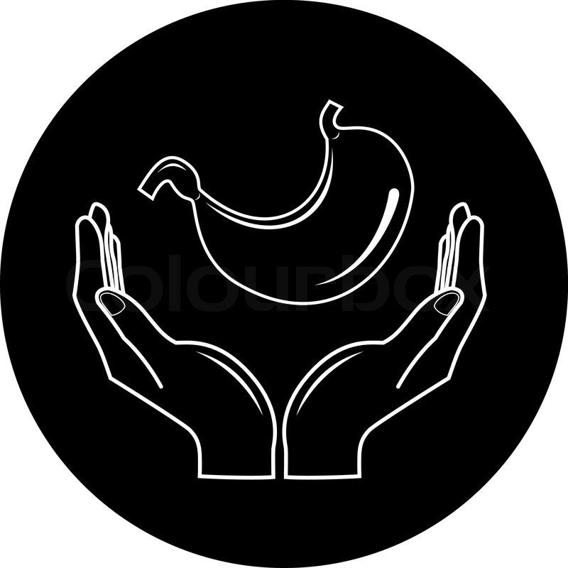 Protection of stomach | Stock vector | Colourbox