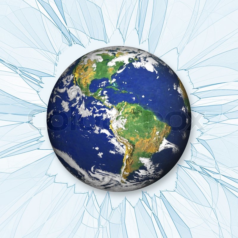 An illustration of the earth smashing ... | Stock image | Colourbox