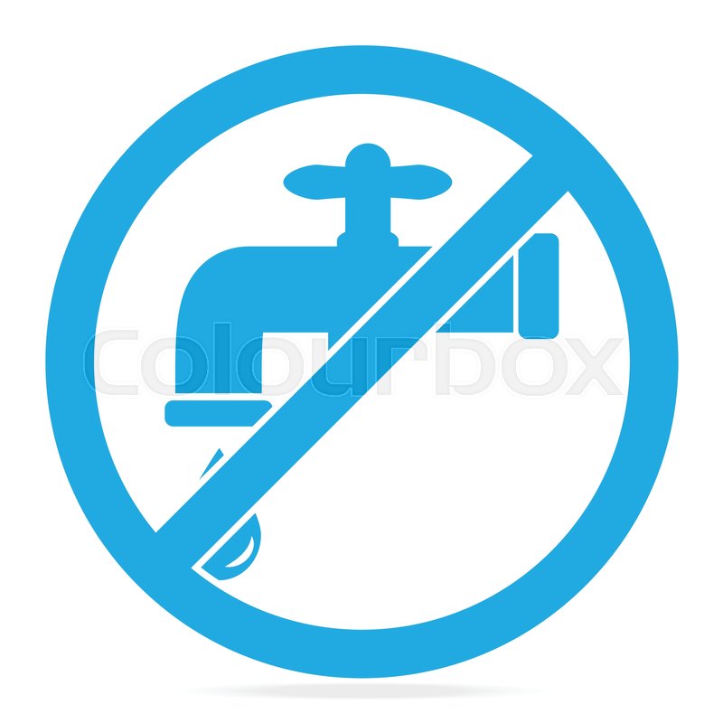 Save Water Sign Vector Illustration Stock Vector Colourbox