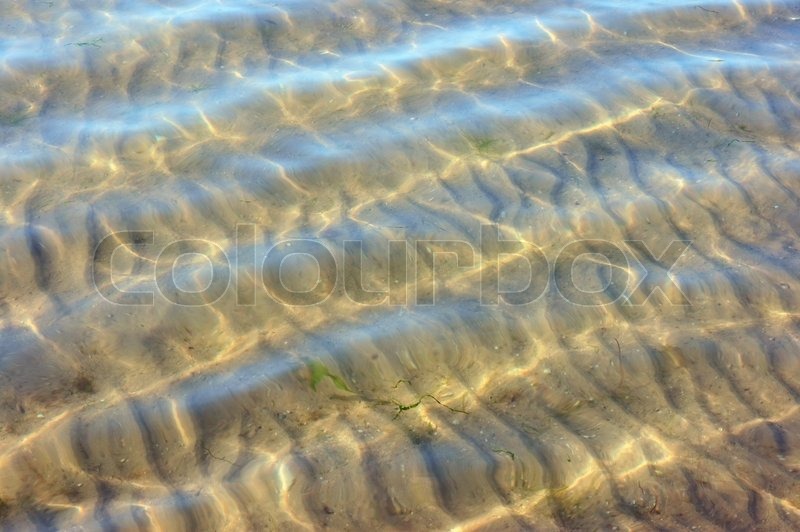Sandy Meeresboden in über Wasser und ... | Stock Bild | Colourbox