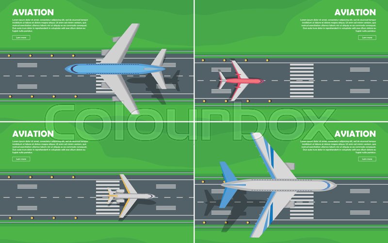 Aviation conceptual banners. Passenger ... | Stock vector | Colourbox